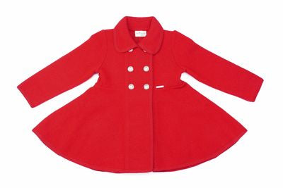 Marae Red Twirl Coat – The Lane Children’s Clothiers